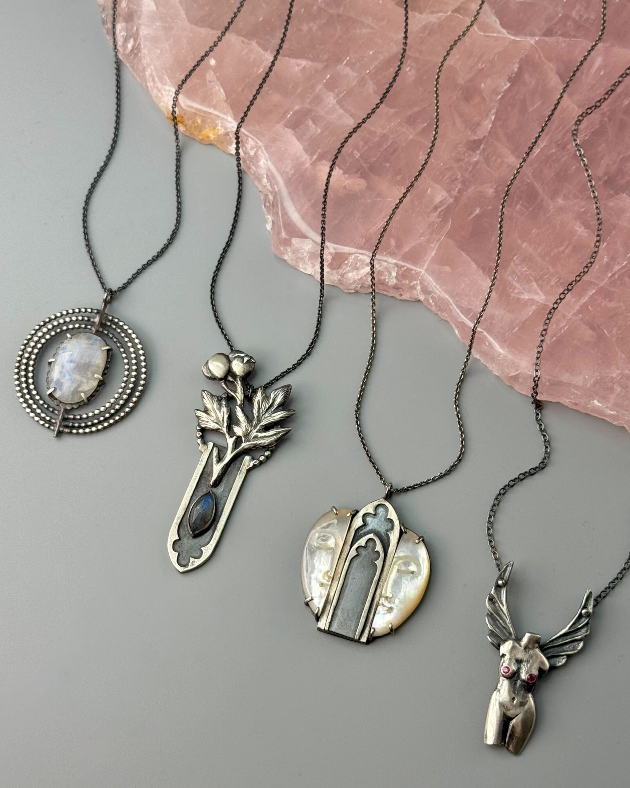 silver necklaces