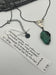 •INVOKE• emerald + silver necklace (16"-18" long)