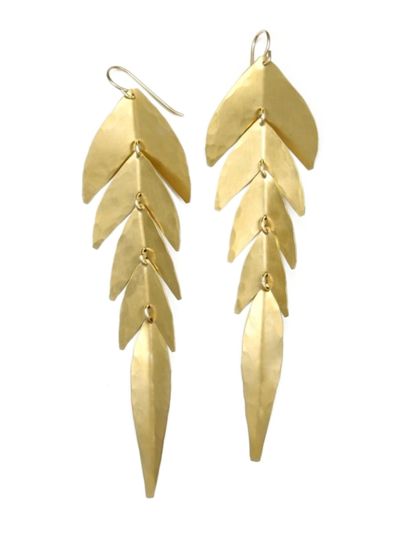 •LARGE SWISH• gold dangle earrings