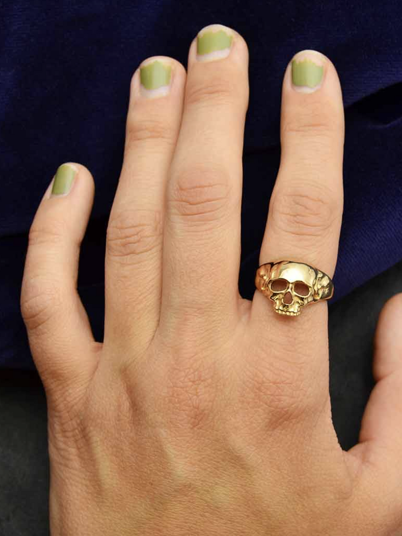 •CHUNKY SKULL• bronze ring