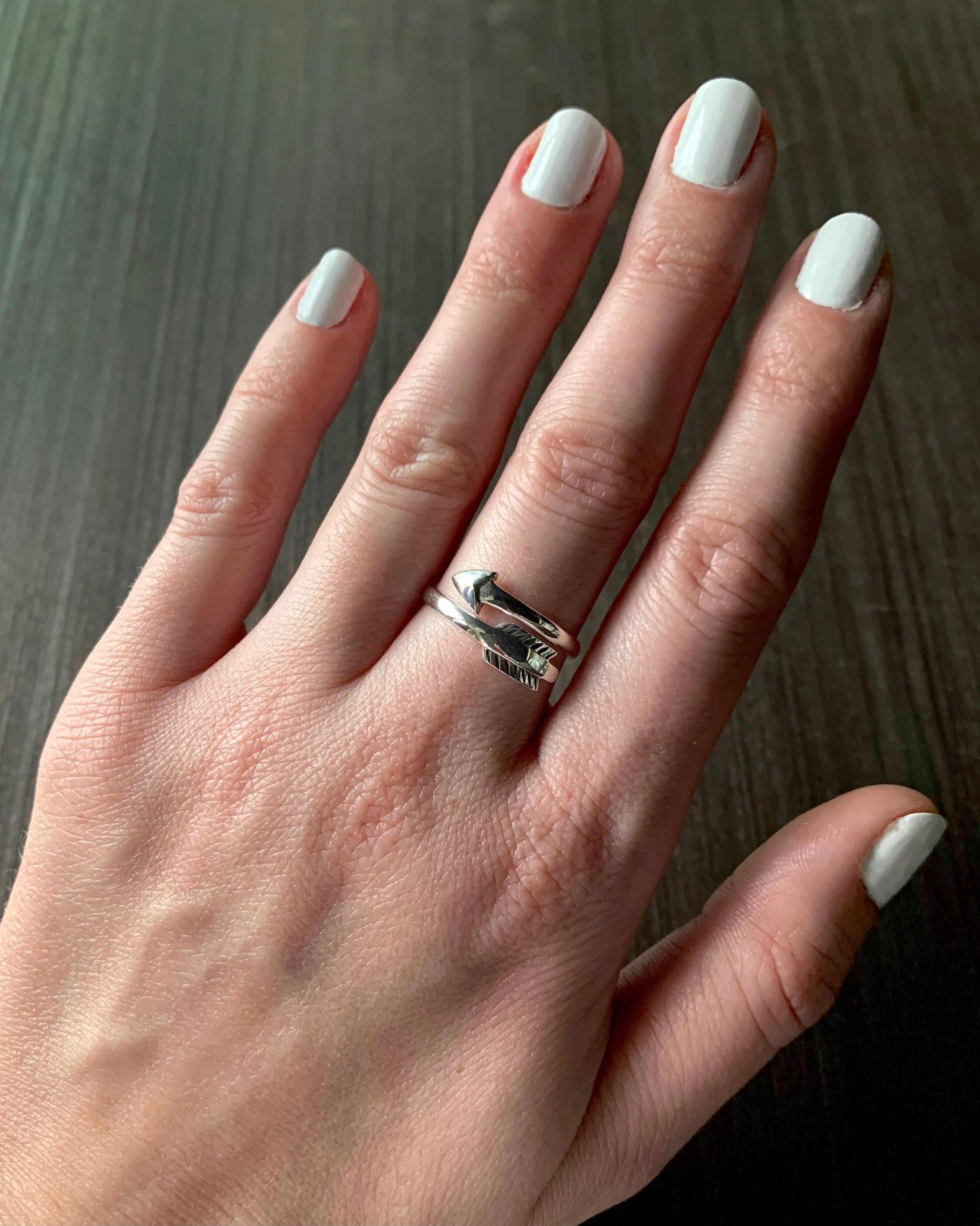 •MOVING FORWARD• adjustable recycled silver ring